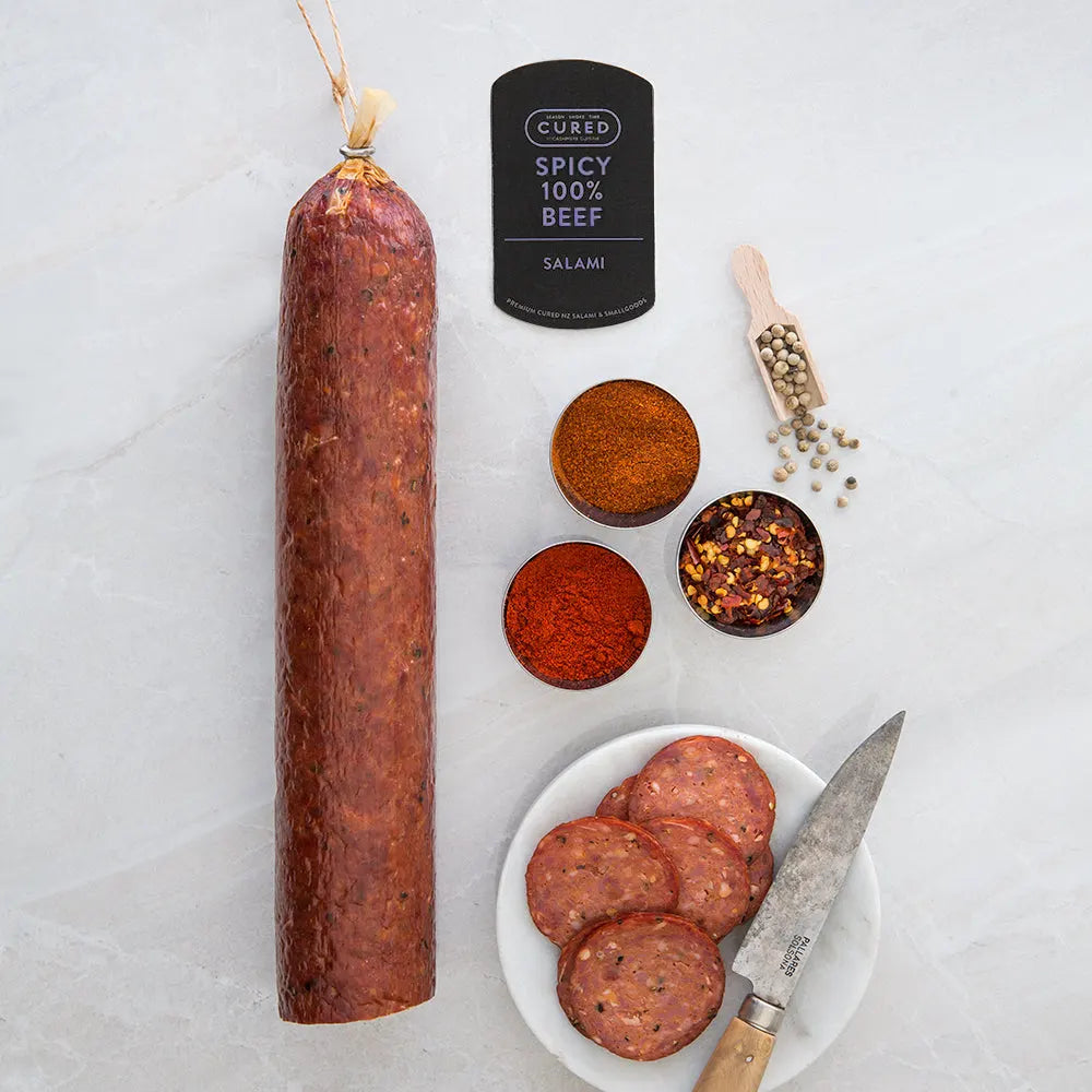 Spicy 100% Beef Salami – Beckenham Butchery